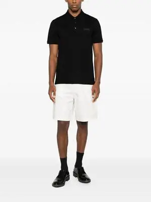 Givenchy Paris Gros Grain Cotton Polo - Black