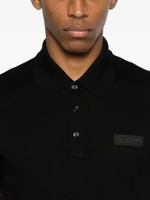 Givenchy Paris Gros Grain Cotton Polo - Black