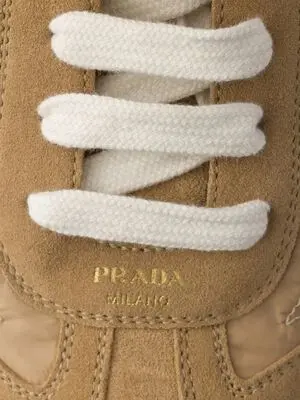Prada Montecarlo Re-edition 2005 Suede And Re-nylon Lace-up Sneakers - Multicolor