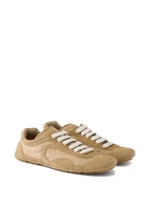 Prada Montecarlo Re-edition 2005 Suede And Re-nylon Lace-up Sneakers - Multicolor