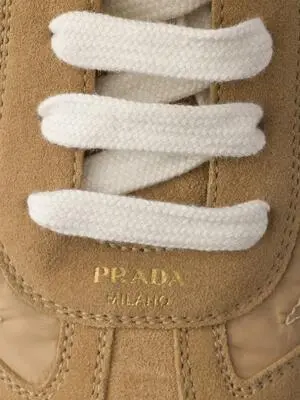 Prada Montecarlo Re-edition 2005 Suede And Re-nylon Lace-up Sneakers - Multicolor