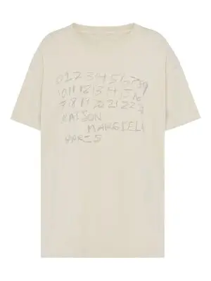 MAISON MARGIELA Numerical Cotton T-shirt - Multicolor