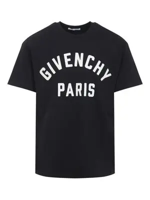 Givenchy Paris Embroidery Cotton T-shirt - Black