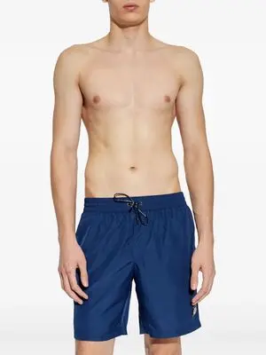 Dolce & Gabbana Boxer Da Mare Medio Con Placca Logata