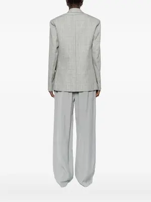 Victoria Beckham Check Wool Double-breasted Tailored Jacket
