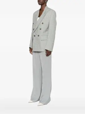 Victoria Beckham Check Wool Double-breasted Tailored Jacket