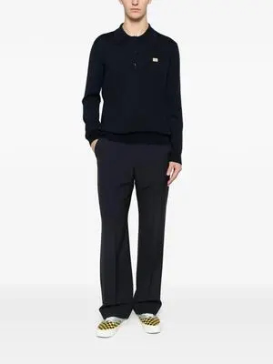 Valentino Garavani Wool Formal Trousers - Blue