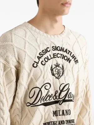 Dolce & Gabbana Oversized Pullover With Interwoven Pattern