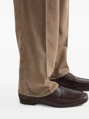 Prada Leather Loafers With Band