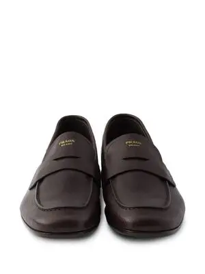Prada Leather Loafers With Band