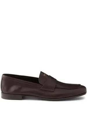 Prada Goat Skin Leather Loafers - Brown