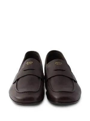 Prada Goat Skin Leather Loafers - Brown