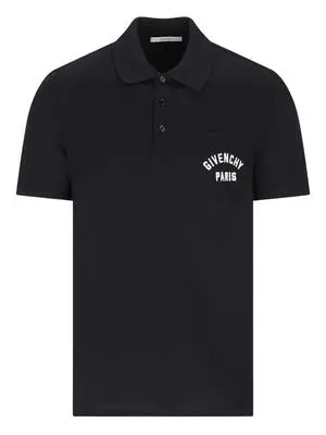 Givenchy Front Pocket Cotton Polo - Blue