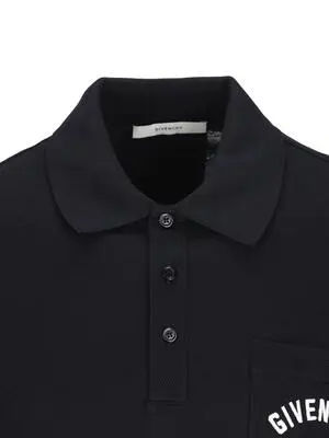 Givenchy Front Pocket Cotton Polo - Blue