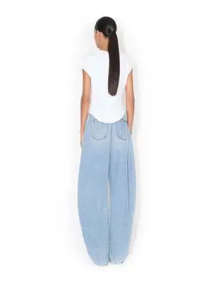 Alaïa Cap Cotton Fitted T-shirt