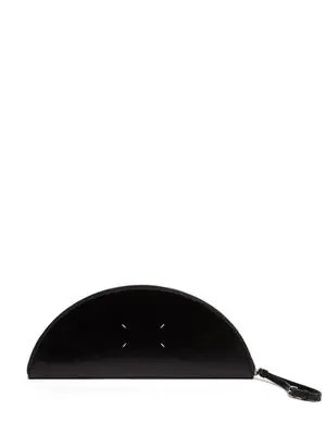 MAISON MARGIELA Big Halfmoon Leather Pouch - Black