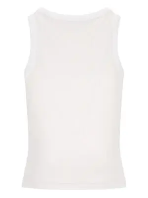 Givenchy Slim Fit Cotton Tank Top With Paris Print - White