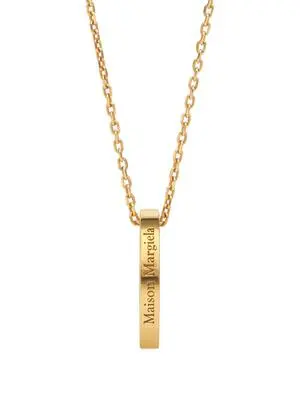 MAISON MARGIELA MAISON MARGIELA Logo Ring Pendant Chain Necklace Silver
