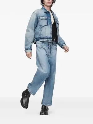 MAISON MARGIELA Washed Denim Straight-leg Cropped Jeans