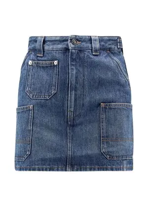 Givenchy Cargo Denim Miniskirt - Blue