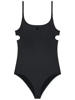 COURREGES Cut-out One-piece Swimsuit - Black