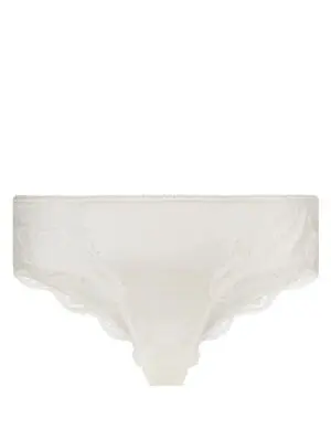 Dolce & Gabbana Satin Briefs With Lace Detailing - White