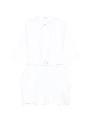 Givenchy Cinched Waist Shirt Dress - White