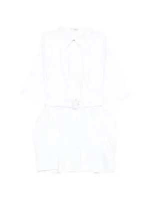 Givenchy Cinched Waist Shirt Dress - White