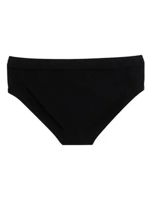 Dolce & Gabbana Swim Briefs With Logo Plaque - Black