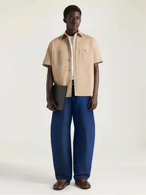 Givenchy Couture Seam Cotton Shirt With Paris Patch