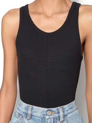 Alaïa Darts Cotton Tank Top