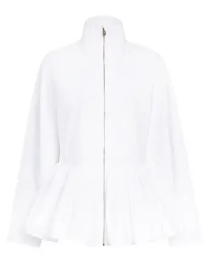 Alaïa Peplum Jacket - White