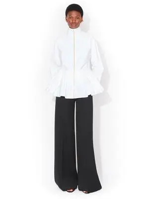 Alaïa Peplum Jacket - White
