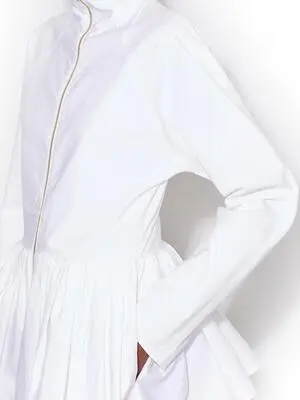 Alaïa Peplum Jacket - White