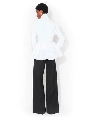 Alaïa Peplum Jacket - White