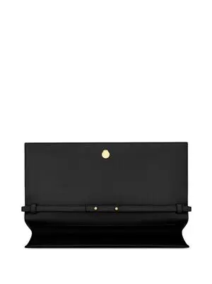 Saint Laurent Kate Clutch In Grain De Poudre Leather - Black