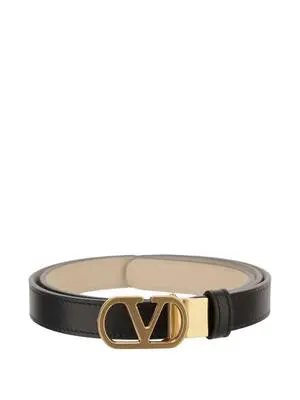 Valentino Garavani Reversible Vlogo Signature Leather Belt - Black