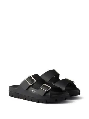 Prada Double-strap Buckle Sandals