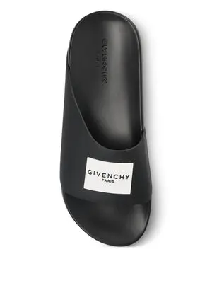 Givenchy Label Rubber Flat Mules