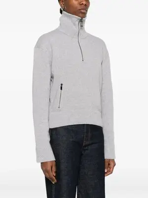 Victoria Beckham Half-zip Milano Wool Blend Jumper