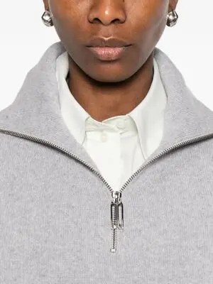 Victoria Beckham Half-zip Milano Wool Blend Jumper