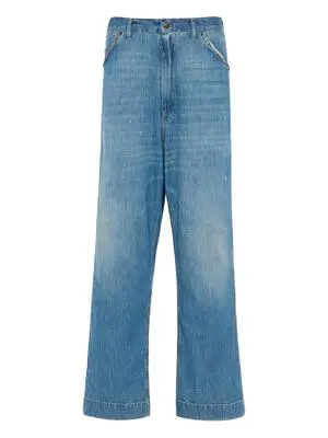 MAISON MARGIELA MAISON MARGIELA Cotton Wide Leg Jeans Blue