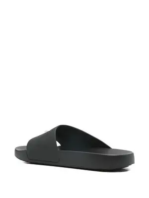 Givenchy Label Slide Flat Mules In Rubber
