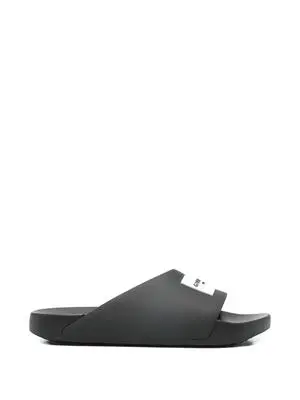 Givenchy Rubber Slide Flat Mules - Black