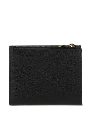Saint Laurent Uptown Compact Wallet In Grain De Poudre Leather - Black