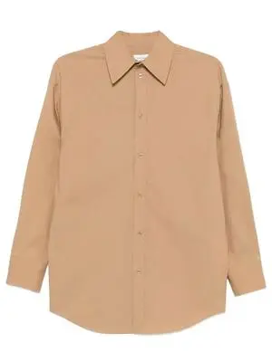 Saint Laurent Cotton Poplin Shirt With Cassandre Embroidery