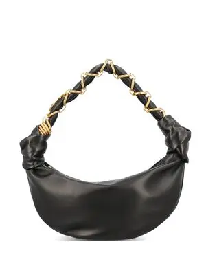 Saint Laurent Amalia Mini Hobo Bag In Lambskin - Black