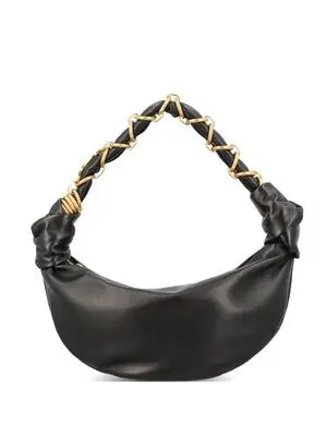Saint Laurent Amalia Mini Hobo Bag In Lambskin - Black