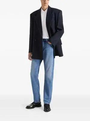 Givenchy Couture Seam Straight Fit Shadow Washed Jeans - Blue