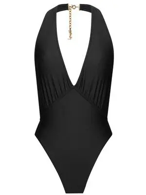Saint Laurent Cassandre One-piece Swimsuit - Black